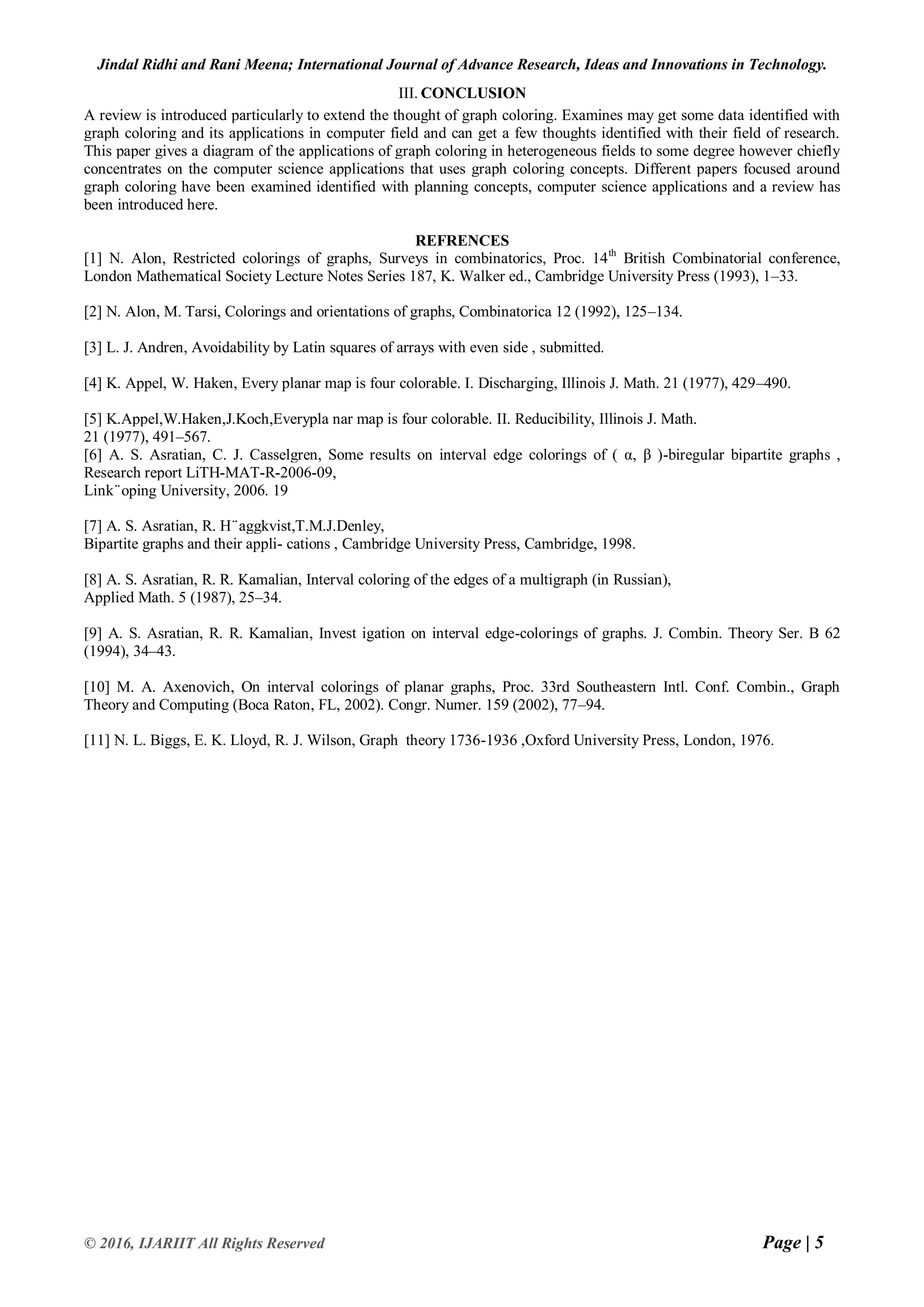 Graph Coloring and Its Implementation | PDF