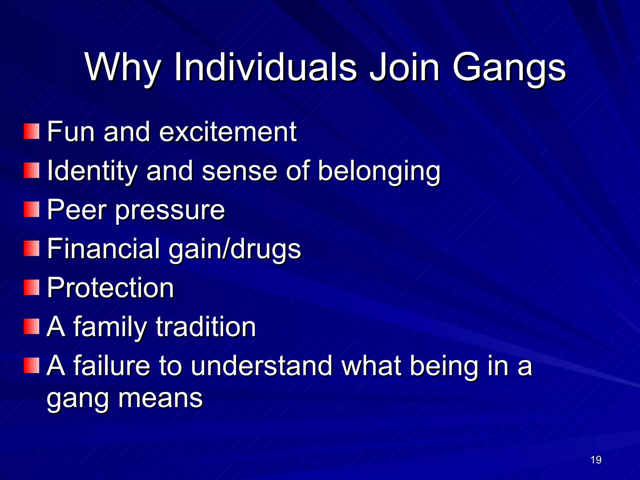Identifying And Addressing A Gang Problem | PPT