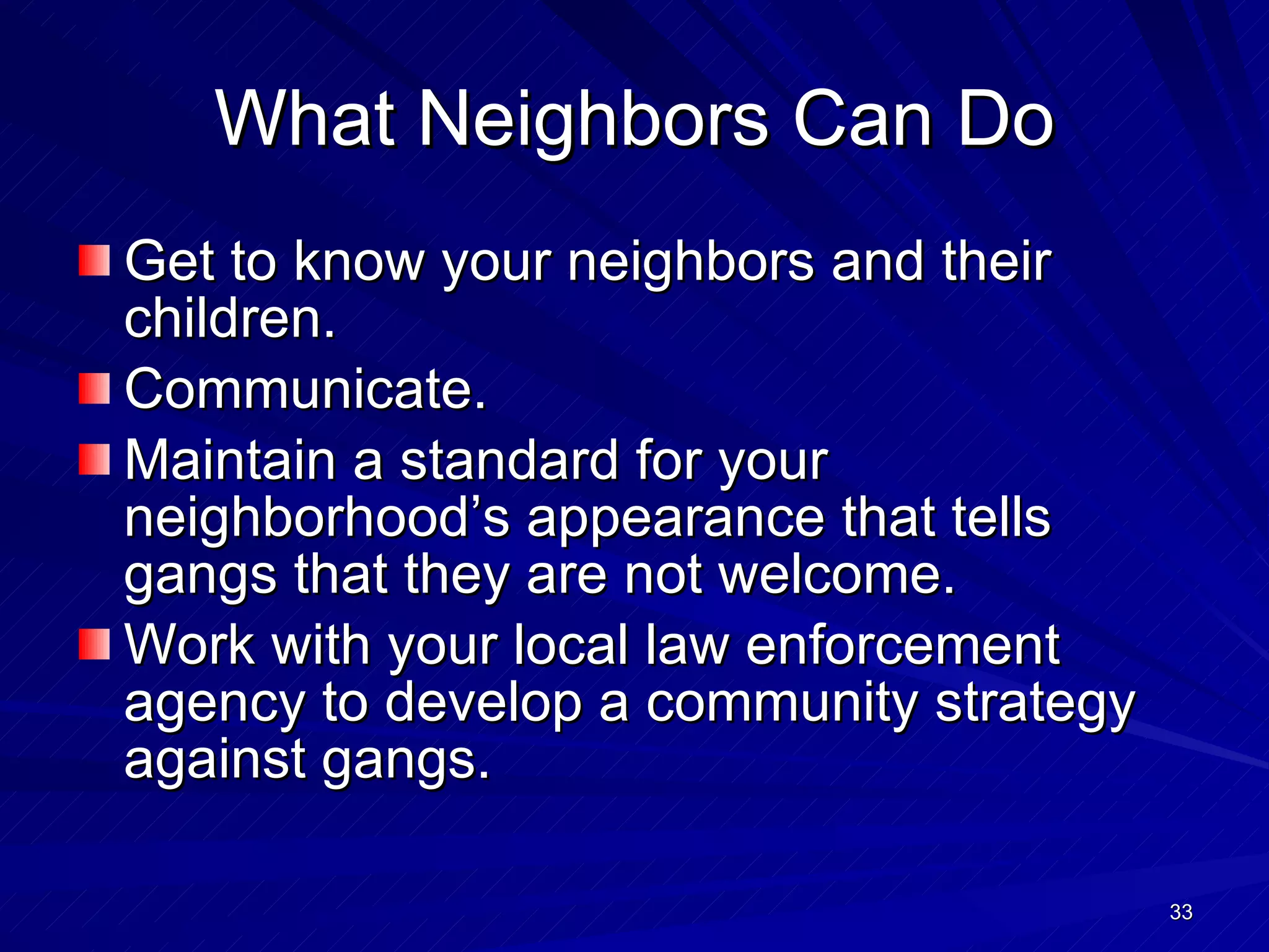 Identifying And Addressing A Gang Problem | PPT