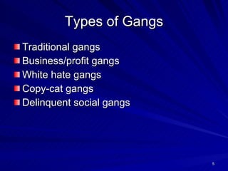 Identifying And Addressing A Gang Problem | PPT