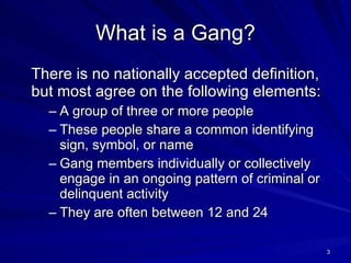 Identifying And Addressing A Gang Problem | PPT