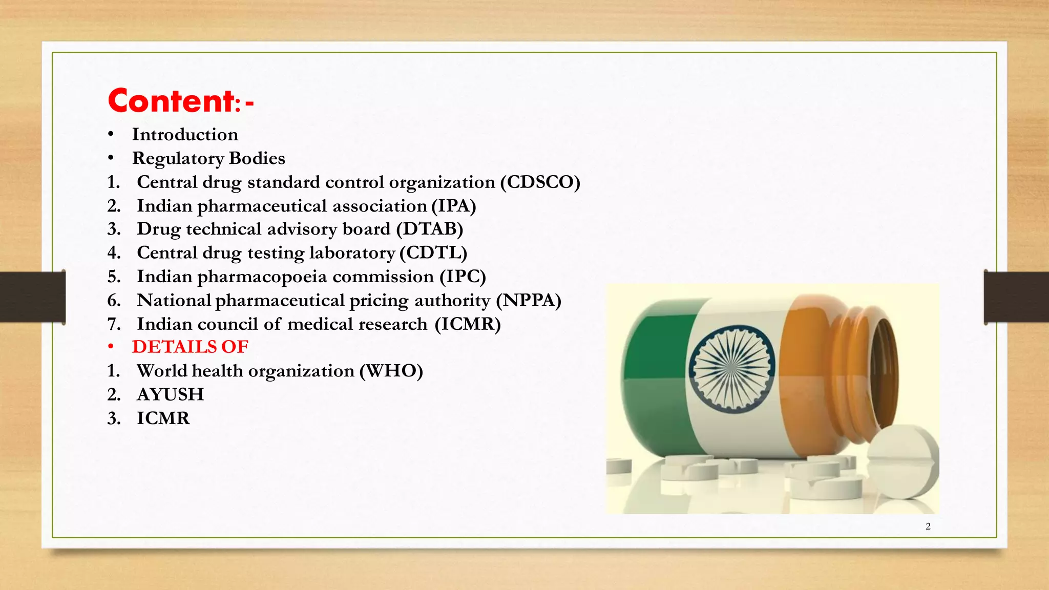 Pharmaceutical regulatory authorities of India | PDF