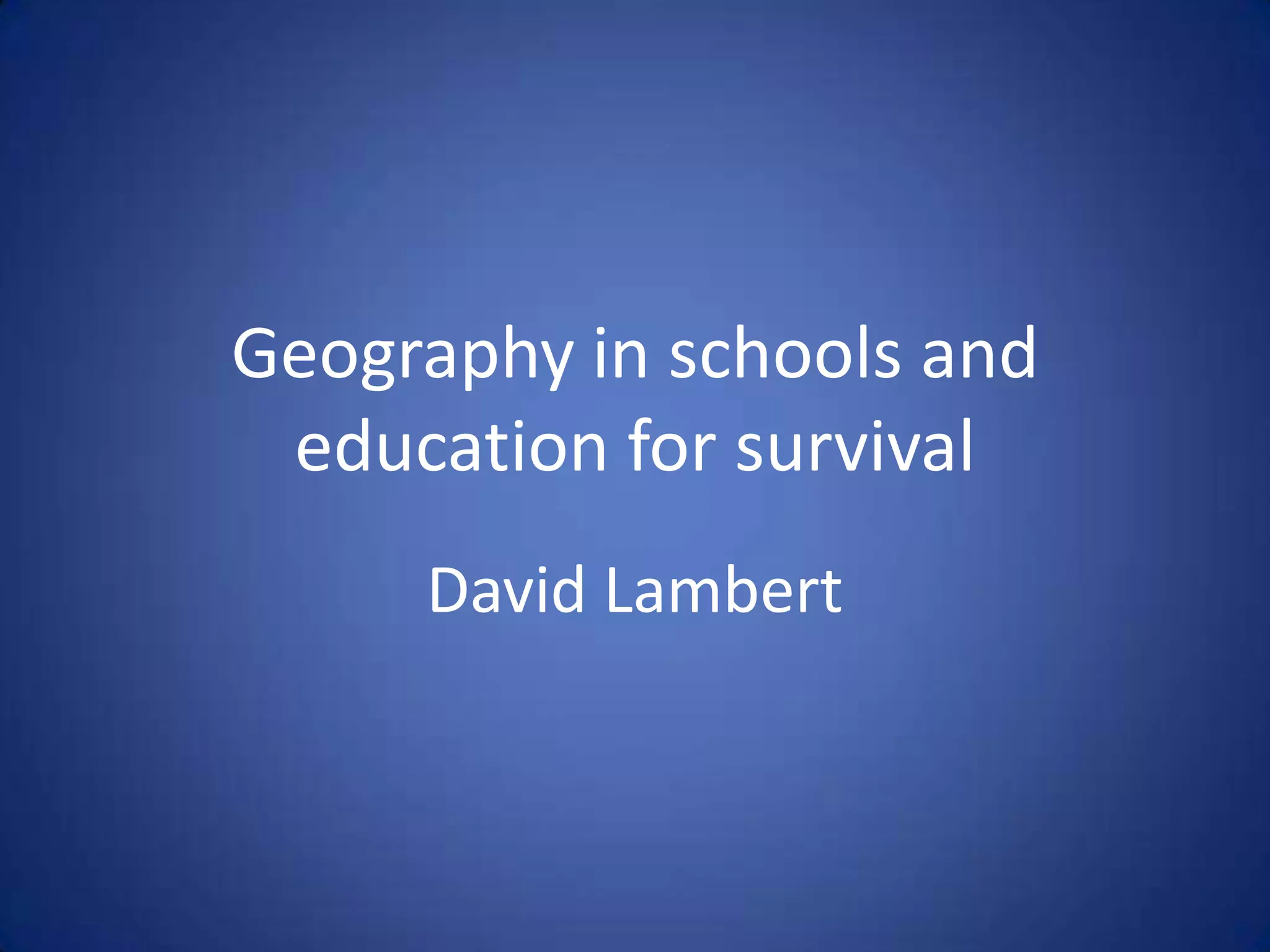 V2 school geography and survival | PPTX