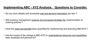 Inventory Optimization Using ABC-XYZ Analysis | PPTX