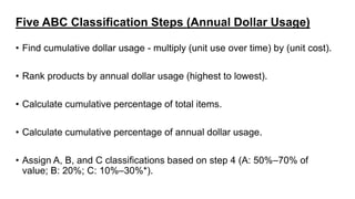 Inventory Optimization Using ABC-XYZ Analysis | PPTX