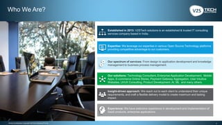 V2STech Corporate presentation for Chatbots | PPTX | Web Conferencing ...