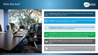 V2STech Corporate presentation for Java Development | PPTX