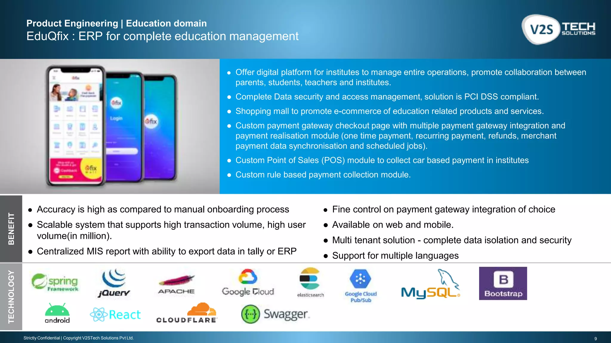 V2STech Corporate presentation for Software Product Development | PPT