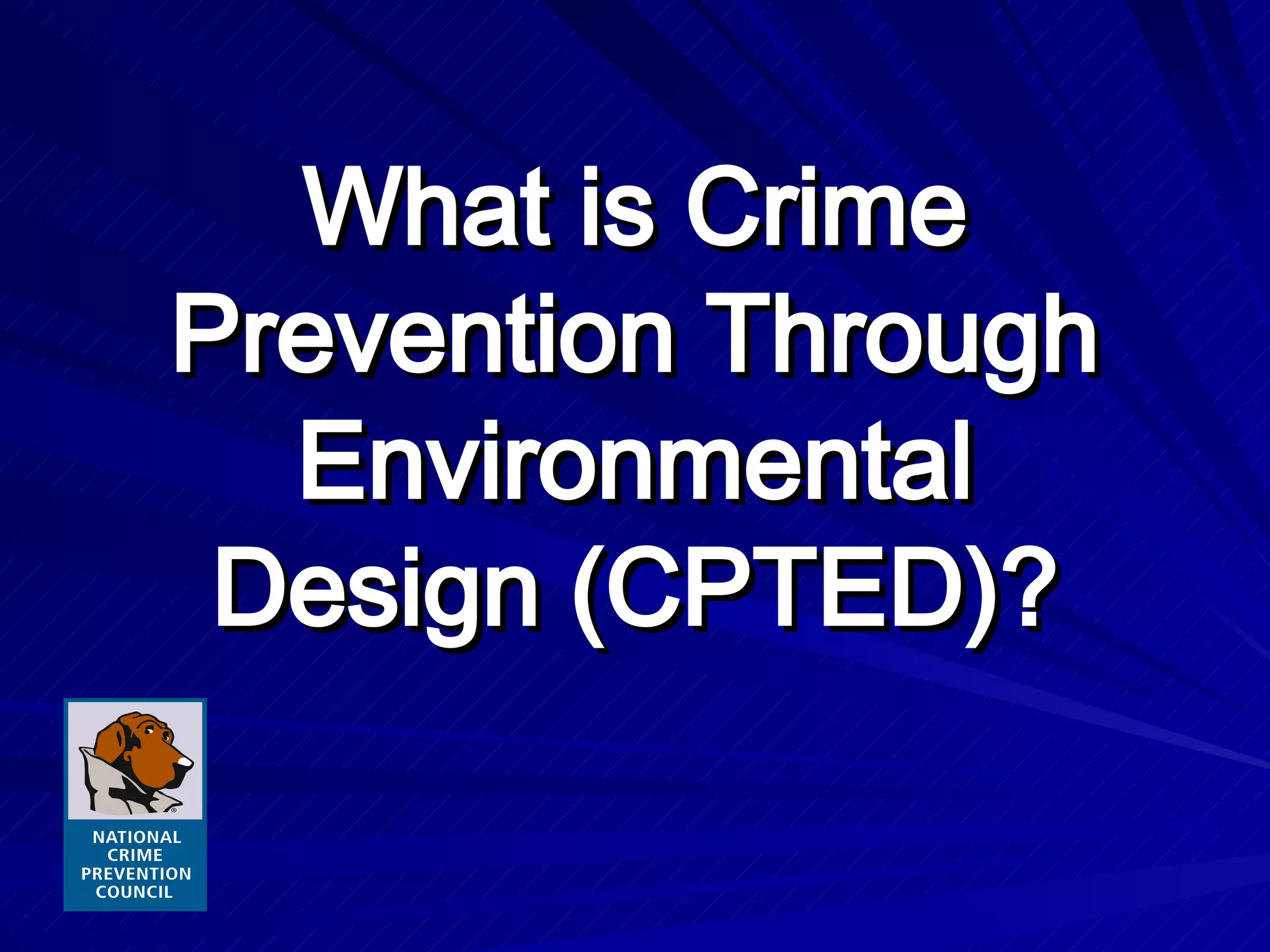 Teaching Kids To Help Design Out Crime | PPT