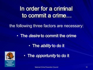 Teaching Kids To Help Design Out Crime | PPT