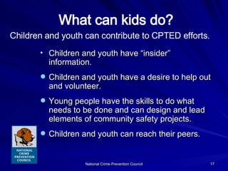 Teaching Kids To Help Design Out Crime | PPT