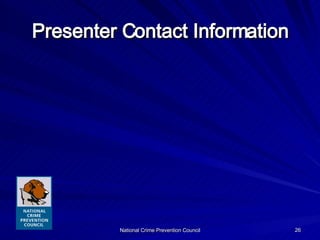 Teaching Kids To Help Design Out Crime | PPT
