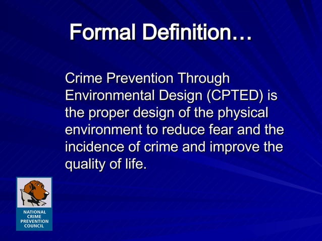 Teaching Kids To Help Design Out Crime | PPT
