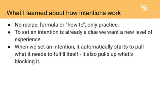 The Art & Science of Intention Setting - A Wisdom Workshop | PDF