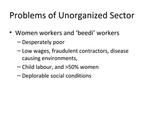 Unorgansied sector in India | PPT