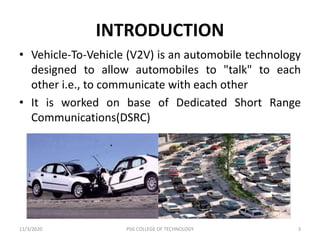 Vehicle to vehicle communication | PPTX