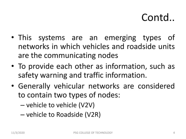 Vehicle to vehicle communication | PPTX