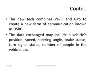 Vehicle to vehicle communication | PPTX