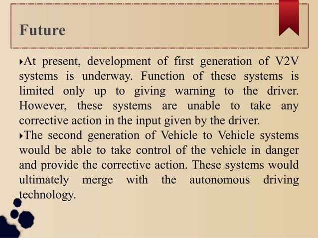 V2V communications | PPTX | Auto Technology | Automotive