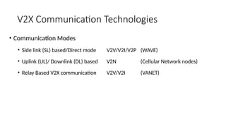 About V2X Communication V2X presentation slides | PPTX
