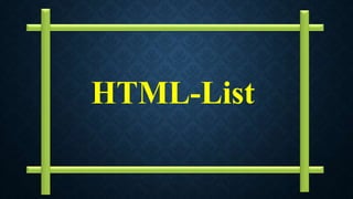 Html-list | PPTX