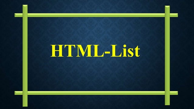 Html-list | PPTX