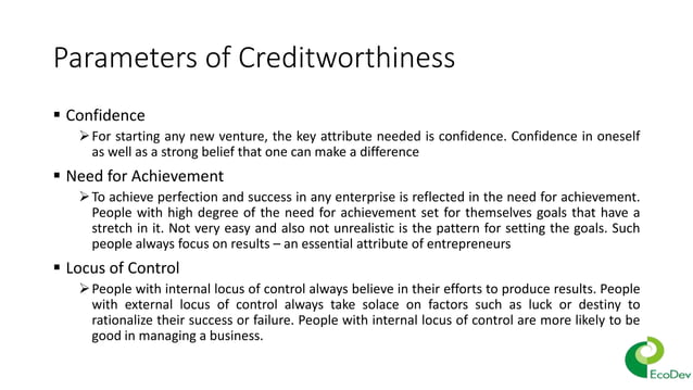profiling creditworthiness &entrepreneurship using psychometric tools | PPT