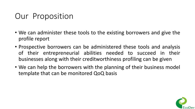 profiling creditworthiness &entrepreneurship using psychometric tools | PPT