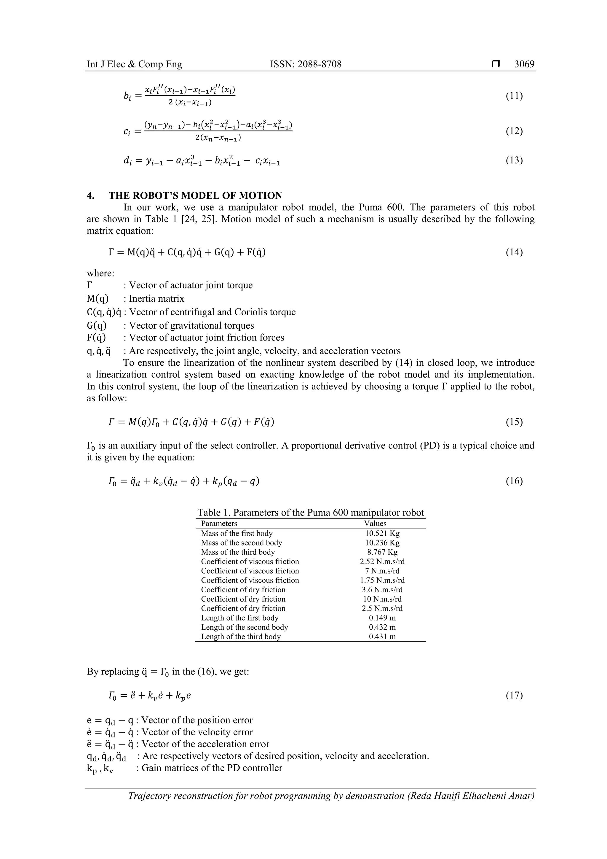 Trajectory reconstruction for robot programming by demonstration | PDF