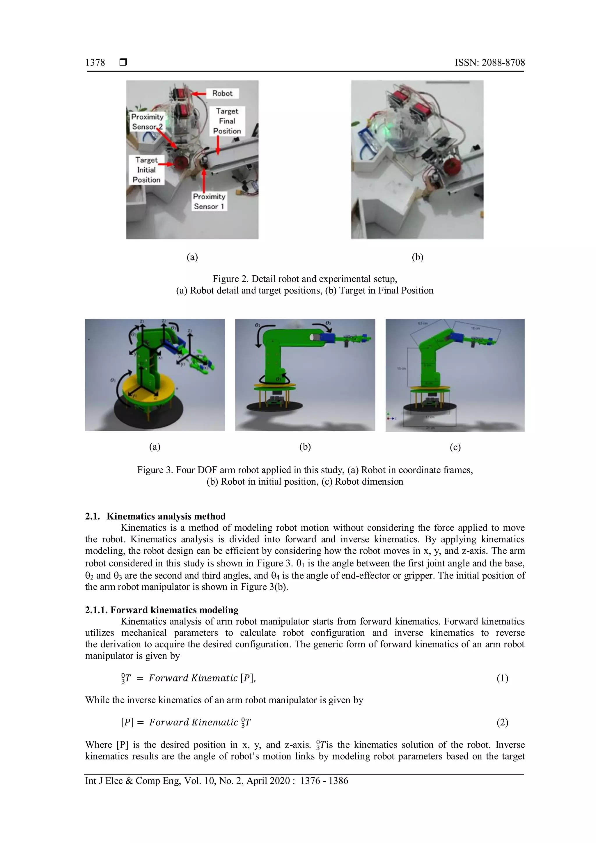 Inverse kinematic analysis of 4 DOF pick and place arm robot ...