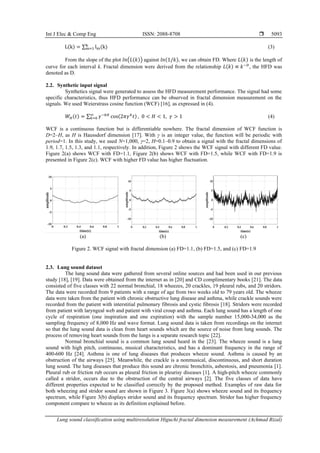 Lung sound classification using multiresolution Higuchi fractal dimension measurement | PDF