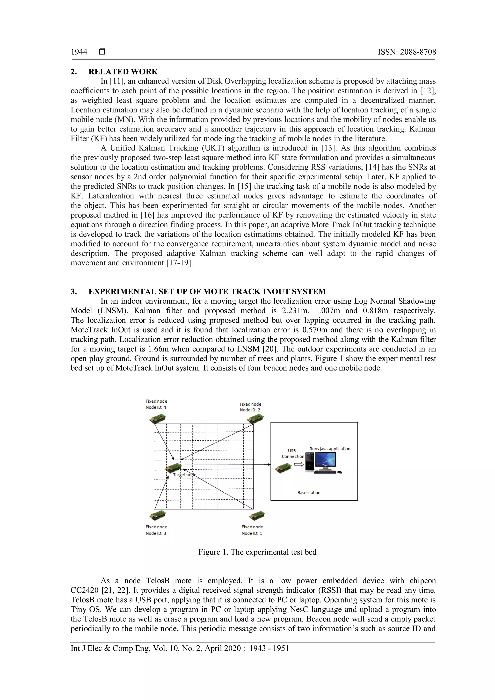 Investigations On Real Time Rssi Based Outdoor Target Tracking Using Kalman Filter In Wireless