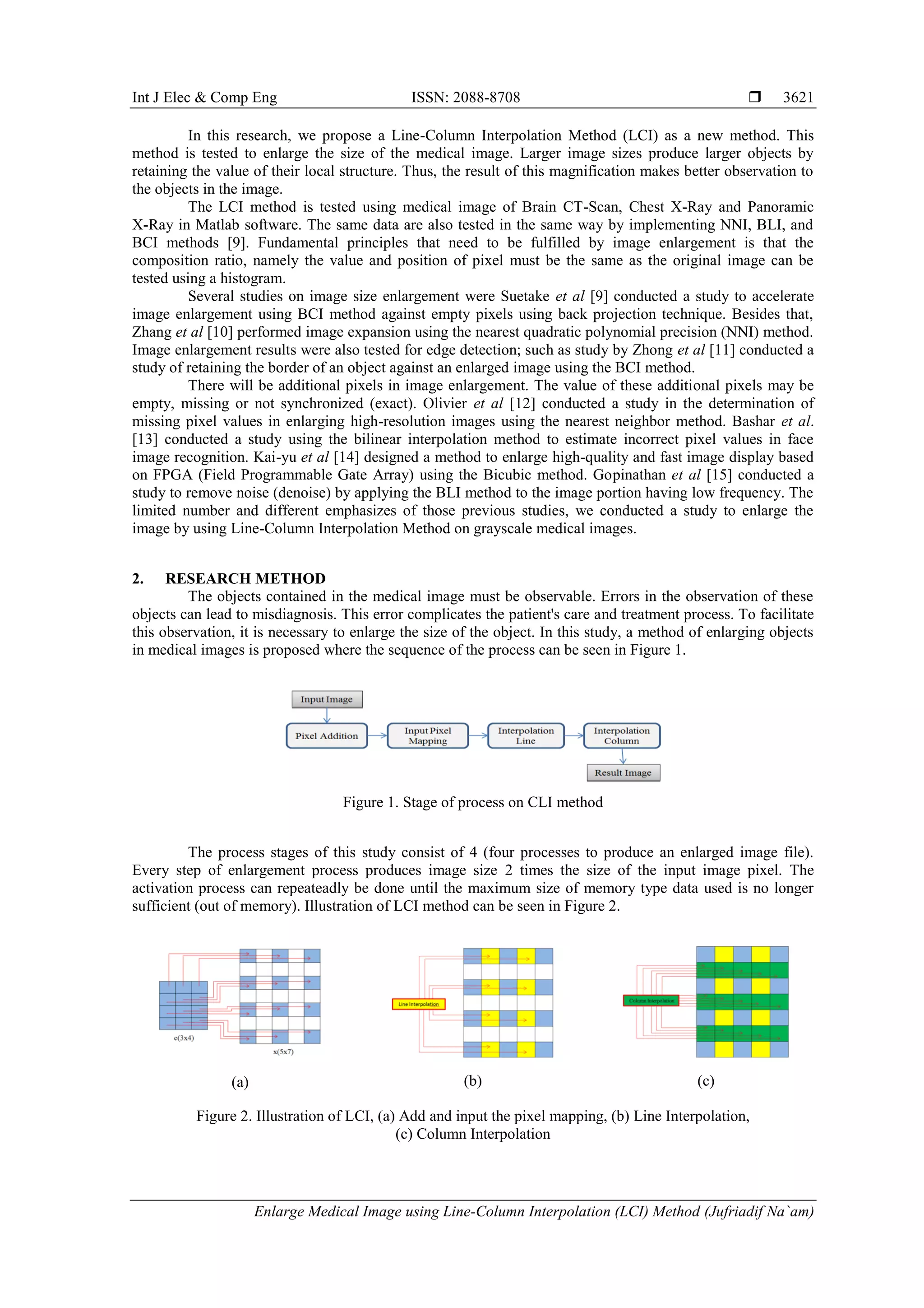 Enlarge Medical Image using Line-Column Interpolation (LCI) Method | PDF