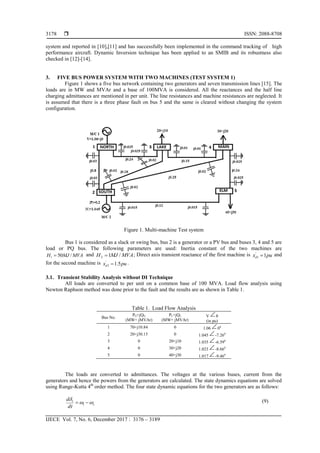 Multi-Machine Stability Using Dynamic Inversion Technique | PDF