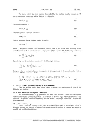 Multi-Machine Stability Using Dynamic Inversion Technique | PDF