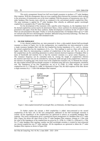 Inter-connected coupled lines resonator topology for bandpass filter ...