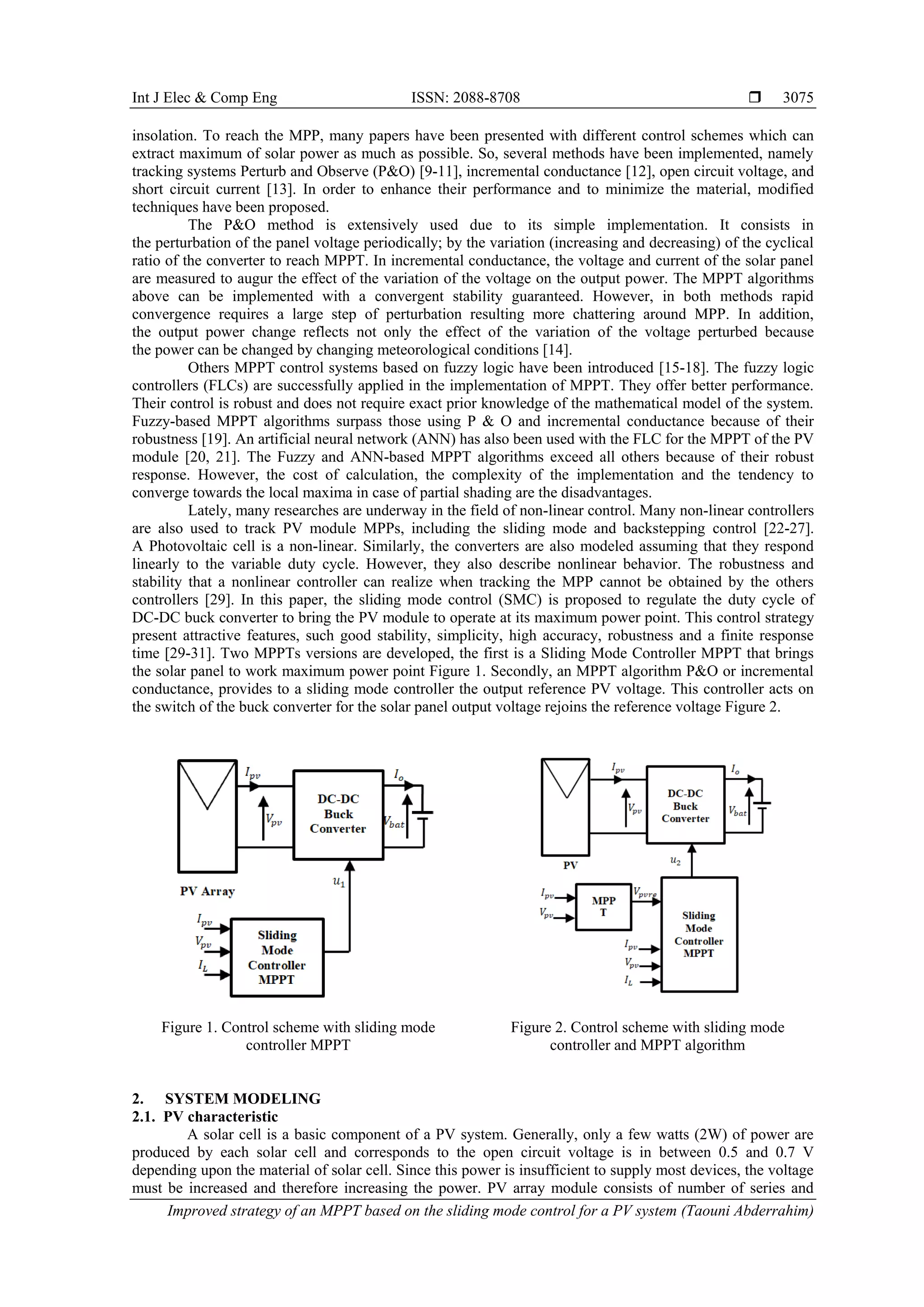 Improved strategy of an MPPT based on the sliding mode control for a PV ...