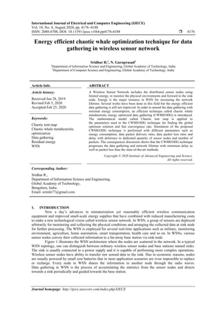 Energy efficient chaotic whale optimization technique for data gathering in wireless sensor ...