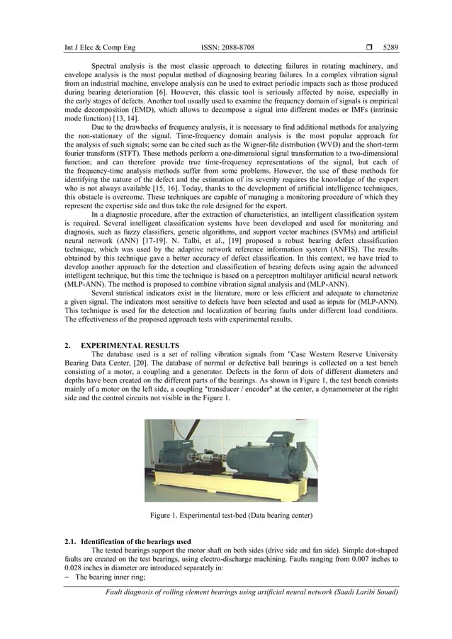 Fault diagnosis of rolling element bearings using artificial neural network | PDF | Artificial ...