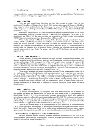 A Survey of Arabic Text Classification Models | PDF