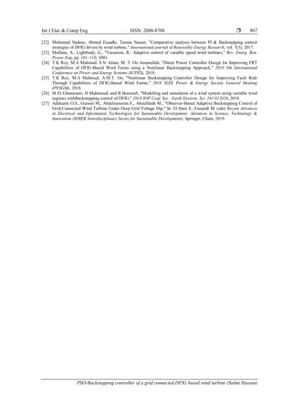PSO-Backstepping controller of a grid connected DFIG based wind turbine | PDF