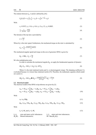 PSO-Backstepping controller of a grid connected DFIG based wind turbine | PDF