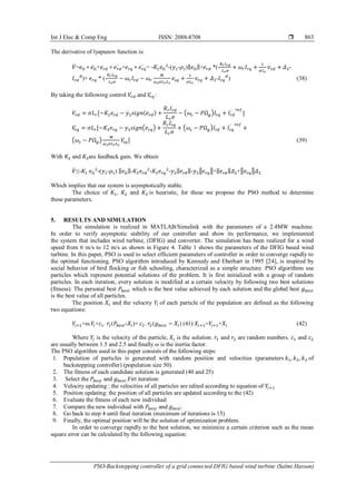 PSO-Backstepping controller of a grid connected DFIG based wind turbine | PDF