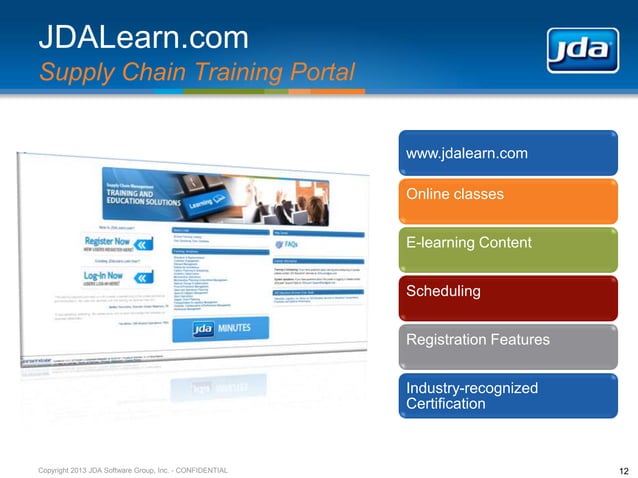 Introduction to JDA Software Education Services | PPTX