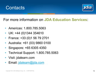 Introduction to JDA Software Education Services | PPTX