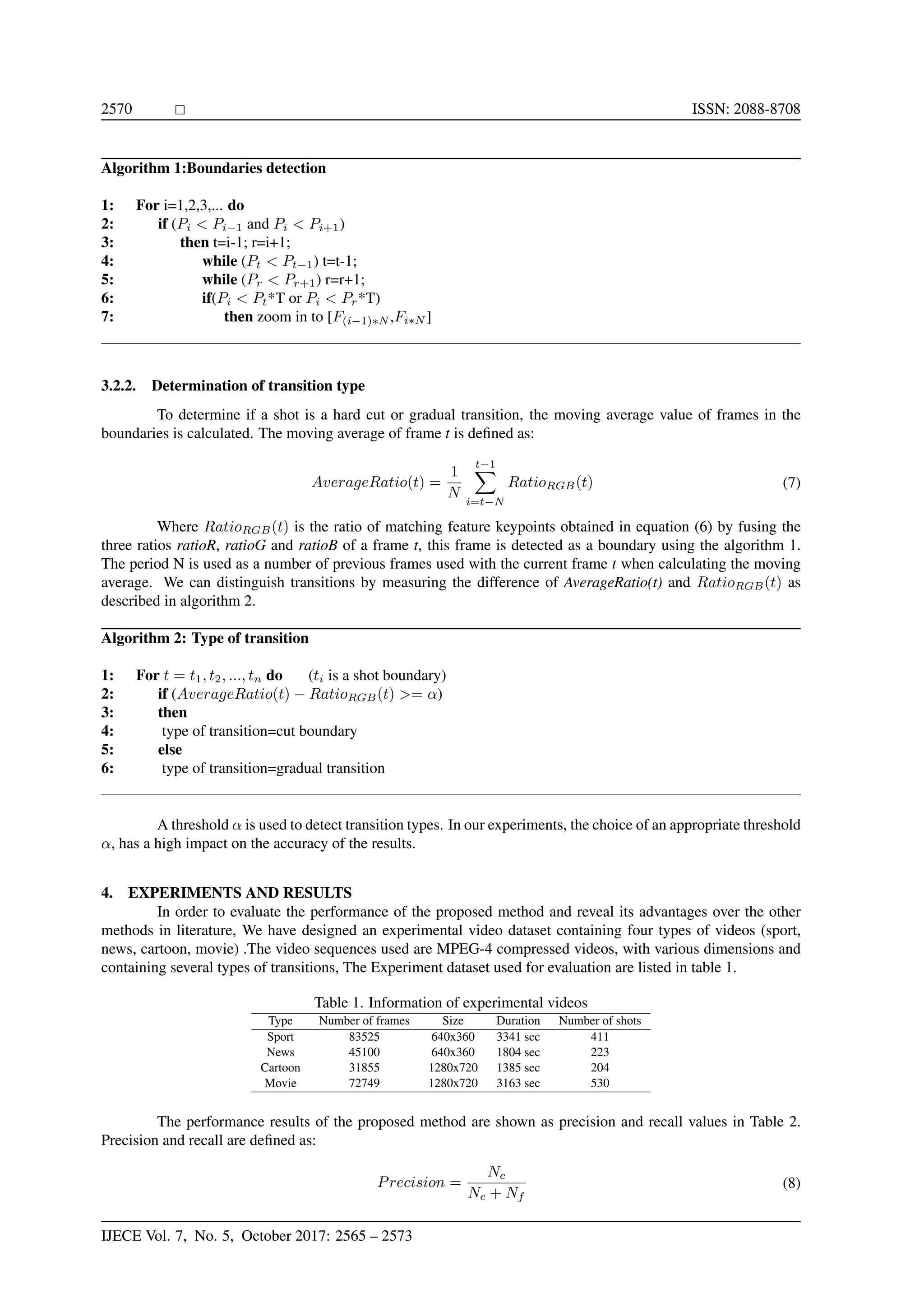 Video Shot Boundary Detection Using The Scale Invariant Feature