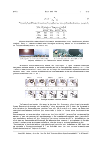 Video Shot Boundary Detection Using The Scale Invariant Feature Transform and RGB Color Channels ...