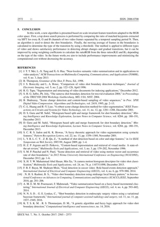 Video Shot Boundary Detection Using The Scale Invariant Feature Transform and RGB Color Channels ...