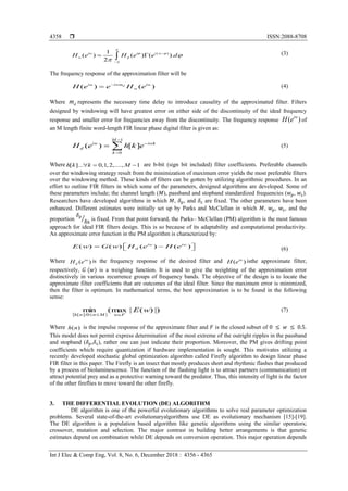 Linear Phase FIR Low Pass Filter Design Based on Firefly Algorithm | PDF
