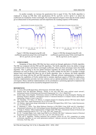 Linear Phase FIR Low Pass Filter Design Based on Firefly Algorithm | PDF